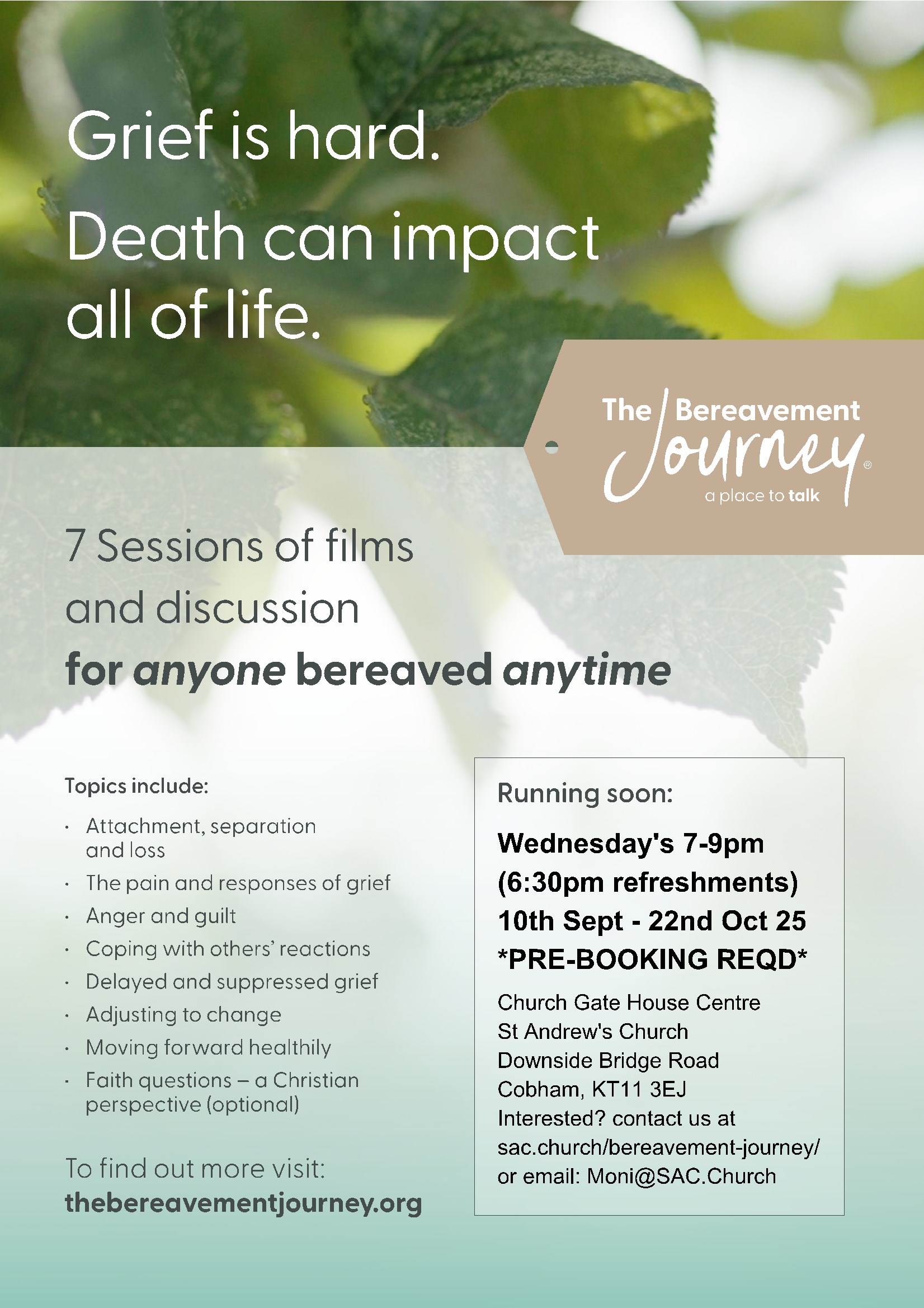 Bereavement Journey – St Andrews Church Cobham